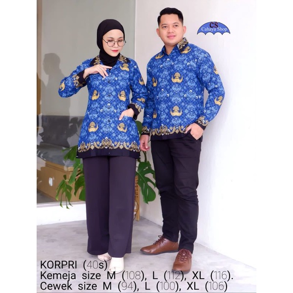 Jual Korpri Terbaru 2022 Kerah Hitam / ORI Baju Korpri Terbaru 2022 / Seragam PNS / Baju Pegawai ...