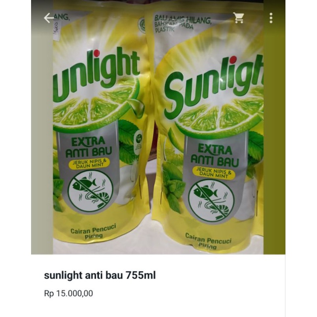 Jual Sunlight Sabun Pencuci Piring Extra Anti Bau Jeruk Nipis & Daun Mint | Shopee Indonesia