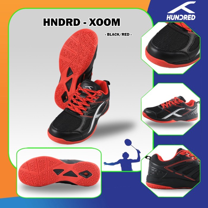 Jual HUNDRED XOOM Sepatu Badminton Original | Shopee Indonesia