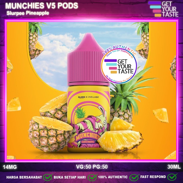 Jual Liquid Munchies V5 Slurpee Pineapple Pods Friendly 30ML by JVS ...