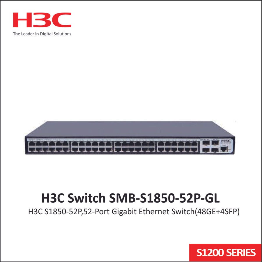 Jual H3C router S1850 ethernet switch 52port with (48GE+4SFP) | Shopee ...