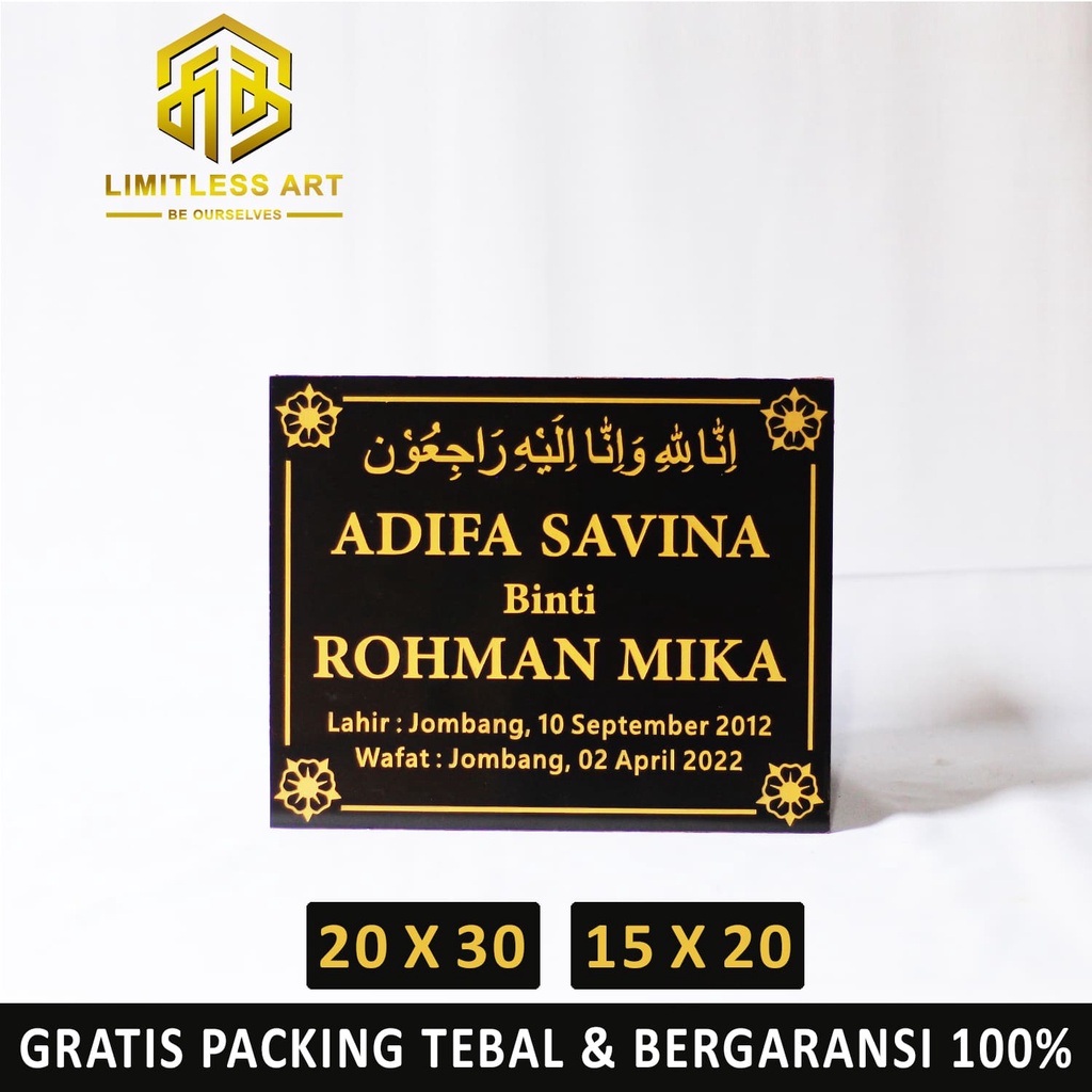 Jual Tulisan Prasasti Nama Papan Batu Nisan Granit Ukir Kijing Makam ...