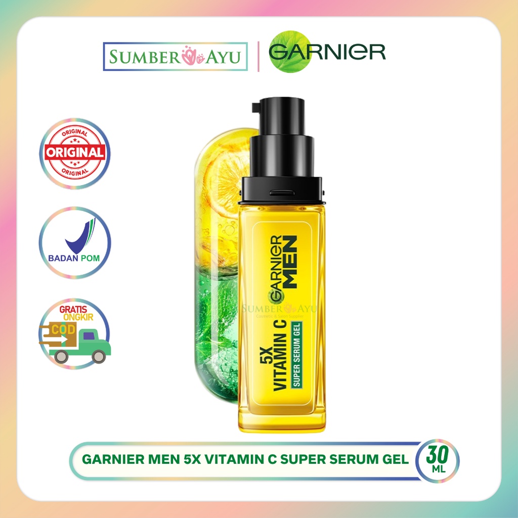 Jual Garnier Men Turbo Bright 5x Vitamin C Super Serum Gel 30ml | Shopee Indonesia