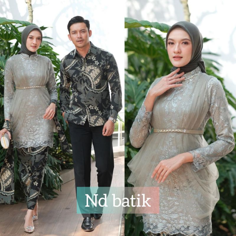 Jual Set Kebaya Couple Modern Kebaya Lamaran Wisuda Baju Tunangan Batik ...