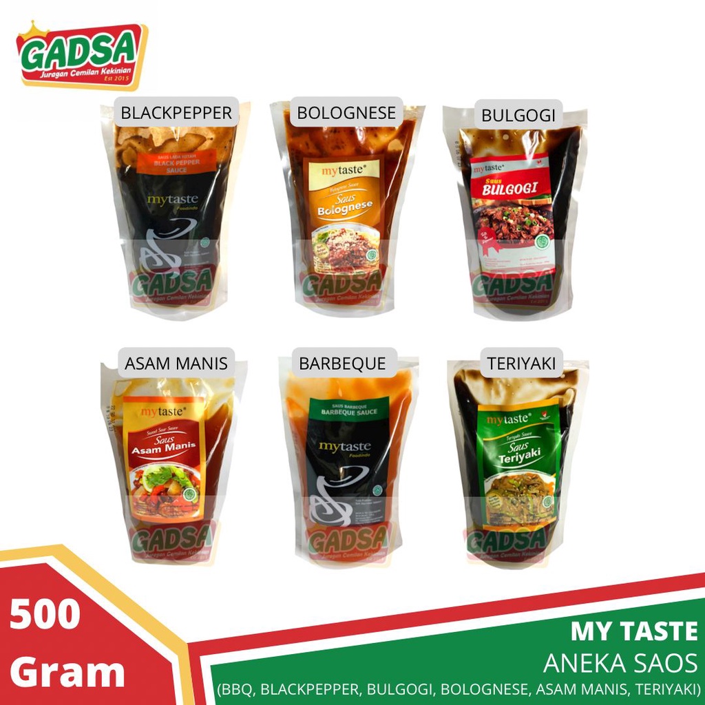 Jual SAOS MY TASTE SAUCE 500 gram Blackpepper / Bolognese / Bulgogi ...
