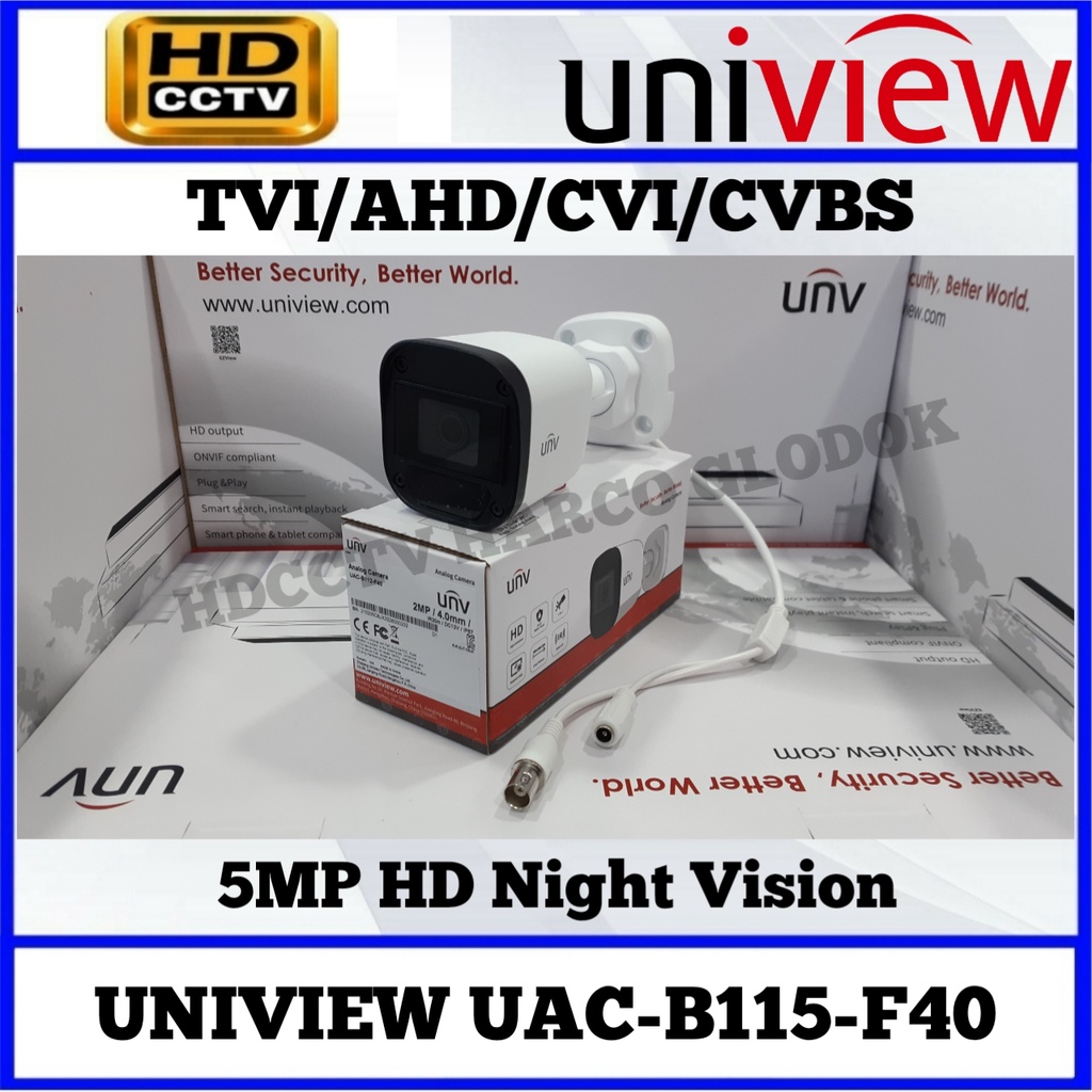 Jual Camera CCTV Outdoor 5MP Night Vision Uniview UAC-B115-F40 | Shopee Indonesia