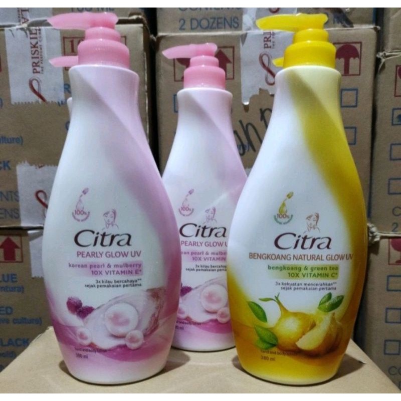 Jual HANDBODY CITRA PEARLY WHITE BENGKOANG NATURAL GLOW 380ML | Shopee ...