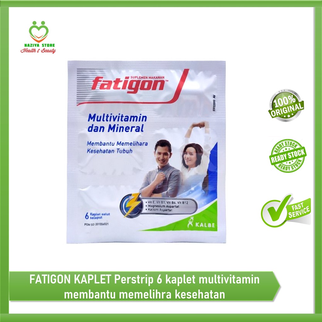 Jual FATIGON KAPLET MULTIVITAMIN ISI 6 Kaplet Vitamin daya tahan Tubuh ...