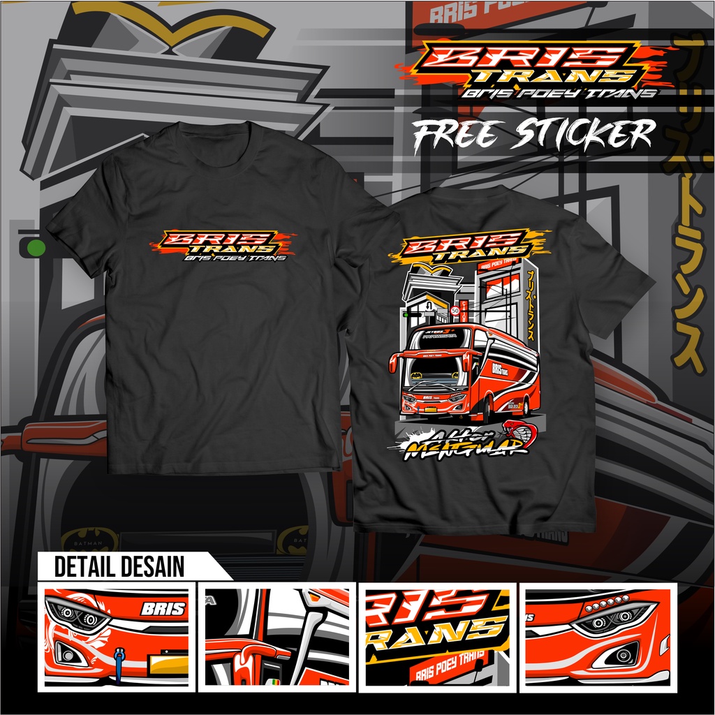 Jual Kaos Baju Bus Bis Mania Bismania Pariwisata BRIS Trans Jetbus Hino ...