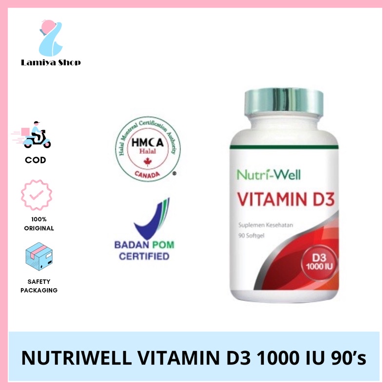 Jual Nutriwell Vitamin D3 1000 IU (90 Softgels) | Shopee Indonesia