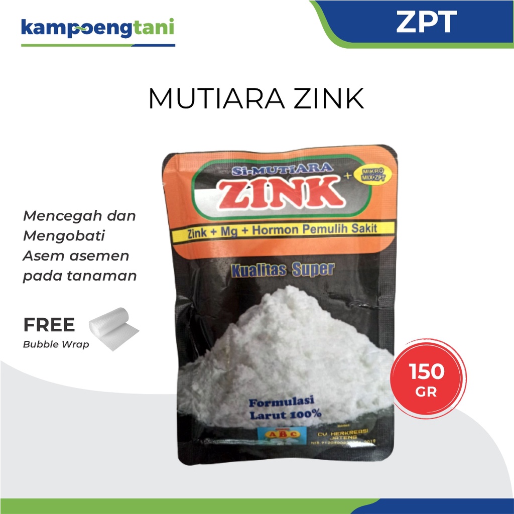 Jual Pupuk Mutiara Zink 150 gram ZPT Zink + Mg + Hormon Pemulih Sakit ...