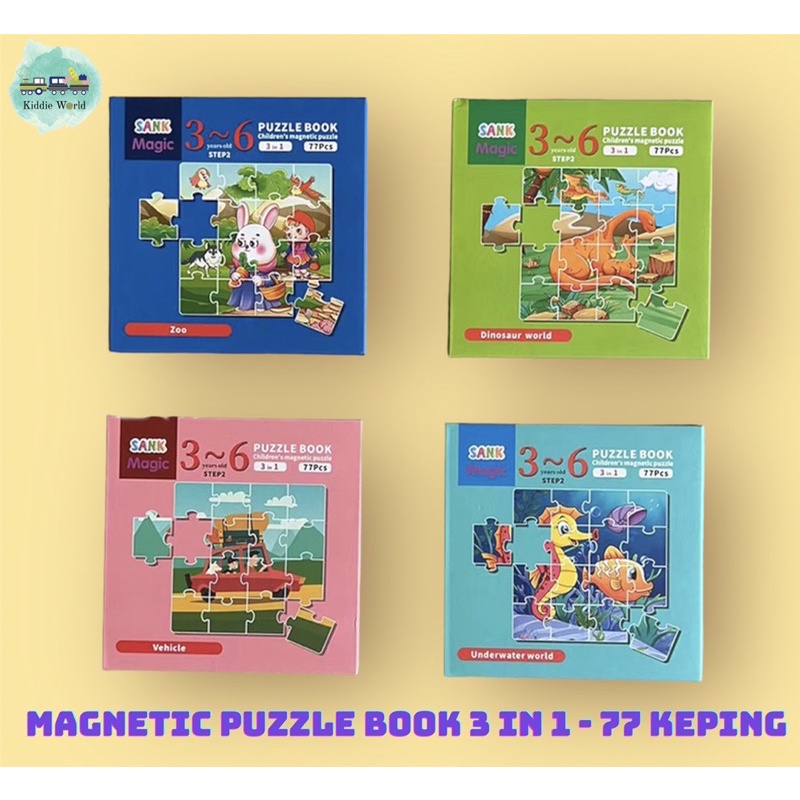 Jual Mainan Edukasi Sank Magic Magnetic Puzzle Book 3 in 1 77 Keping ...