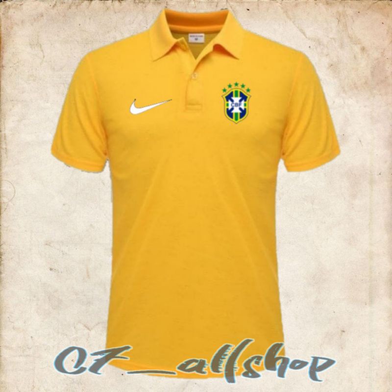 Jual Kaos Polo Tshirt Baju Kerah Distro TIM NASIONAL BRAZIL BRASIL ...