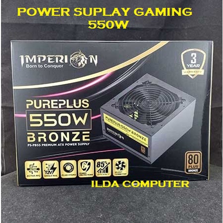 Jual Power Supply PSU IMPERION 550W 80 Plus BRONZE PUREPLUS Gaming 550 Watt | Shopee Indonesia