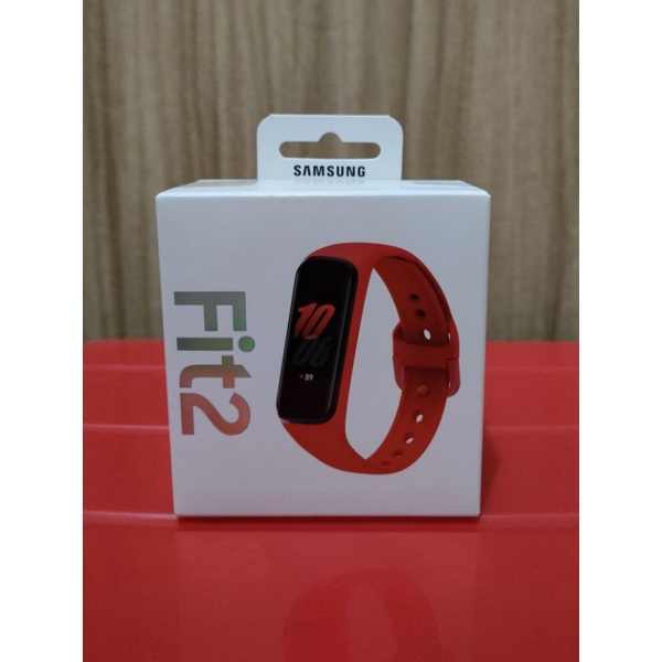Jual Jam Samsung Galaxy Fit2 Scarlet | Shopee Indonesia