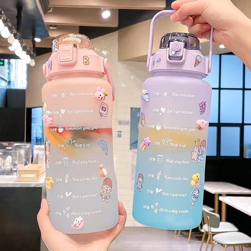 Jual MM - BOTOL MINUM VIRAL PELANGI 2LITER - BOTOL AIR MINUM MOTIVASI ...