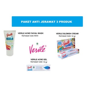 Jual VERILE FACIAL WASH 40ml | ACNE GEL 10g | BLEMISH CREAM 10g ...