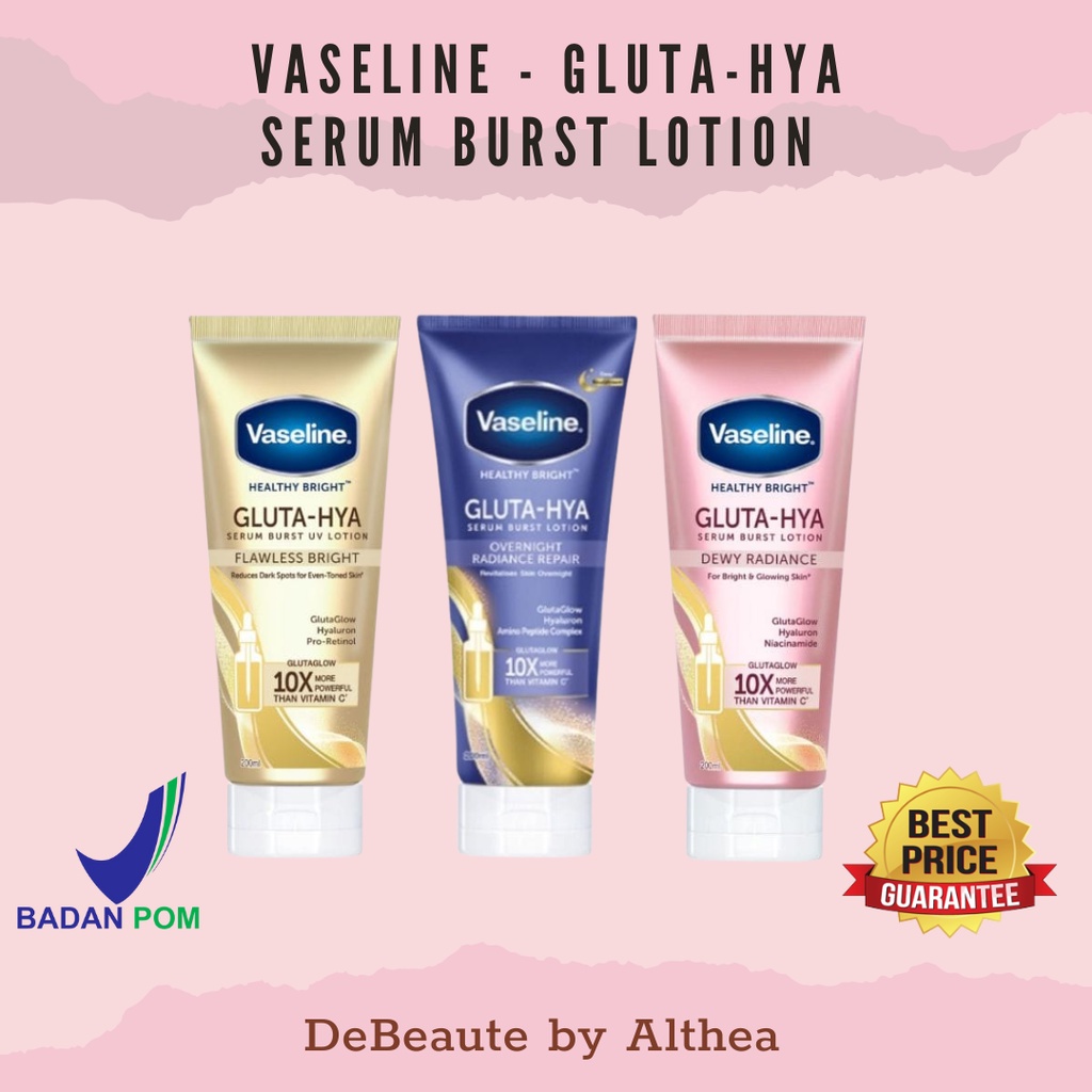 Jual Vaseline Gluta-Hya Serum Burst Lotion Dewy Radience | Flawless ...