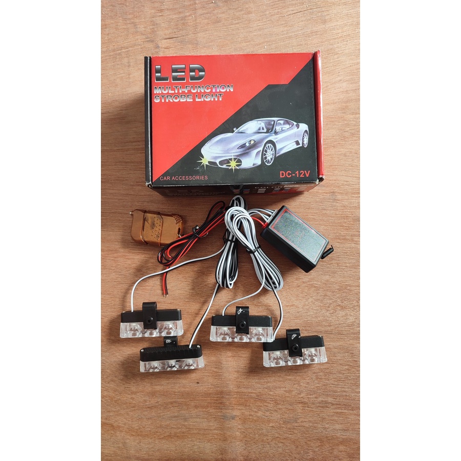 Jual LED Strobo Grill 3 Mata / LED DRL Strobe Light 3 Mata 4pcs ...