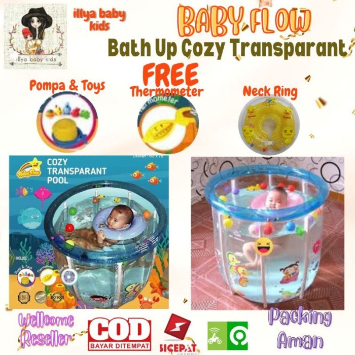 Jual Baby Flow Baby Spa Cozy Transparant Pool 80 x 78cm Kolam Renang ...