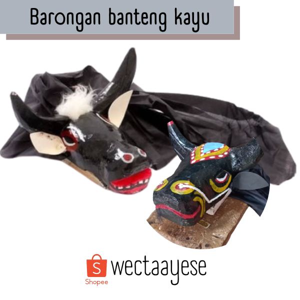 Jual Bantengan anak kain panjang / Barongan banteng kayu jaranan ...
