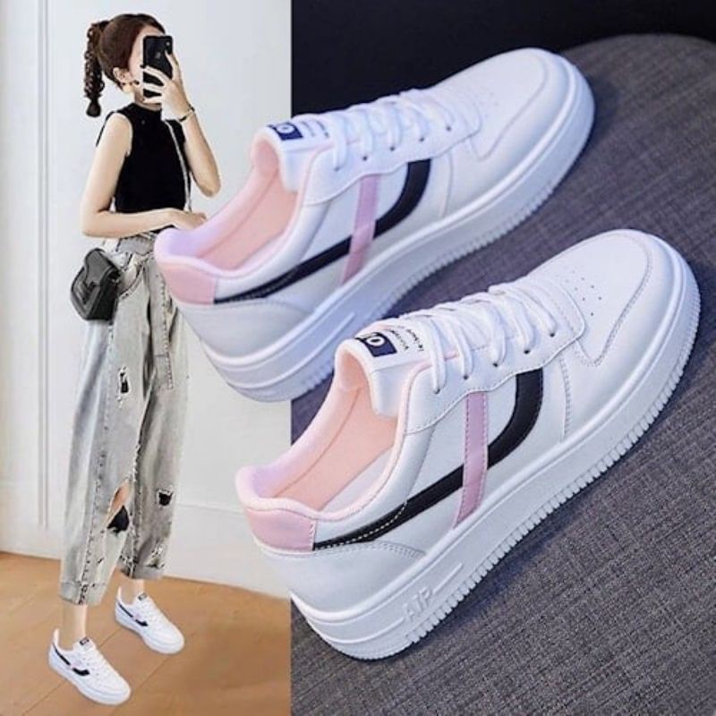 Jual Sepatu sneakers wanita Korea kasual terbaru kekinian Amour ...