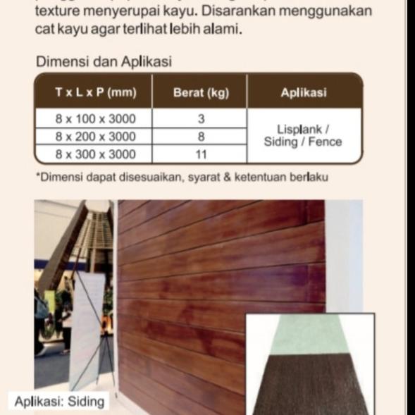 Jual MAHONI PLANK GRC / LISPLANK 30 CM / MOTIF KAYU DATAR / MAHONIPLANK ...