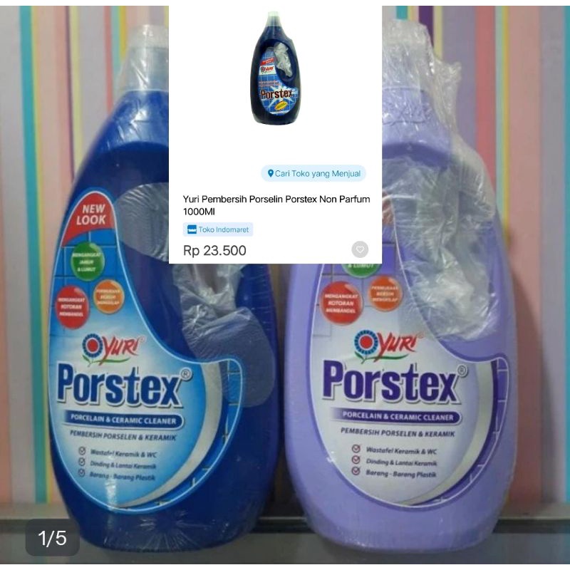 Jual Yuri Porstex 1 Liter 1000ml Pembersih Lantai Keramik Kamar Mandi ...