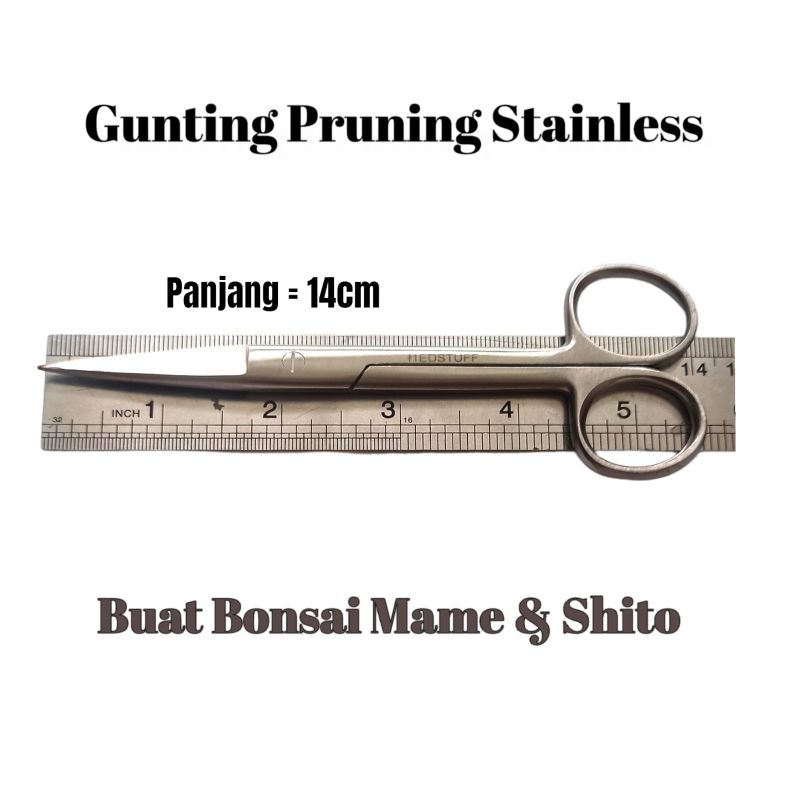 Jual Gunting Pruning Bonsai Stainless (14cm) | Shopee Indonesia