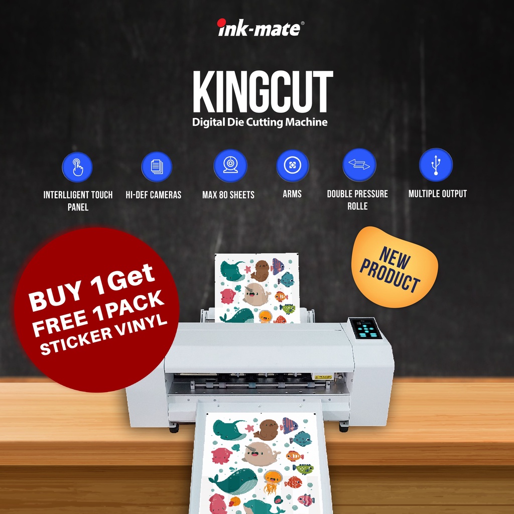 Jual MESIN CUTTING A3 KINGCUT FREE STICKER VINYL MATTE | Shopee Indonesia