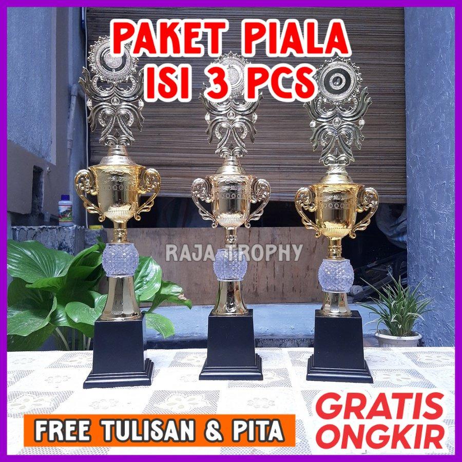Jual Paket Trophy Piala set juara 123 tropi kaca cangkir bisa pilih ...