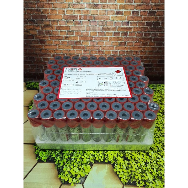 Jual Tabung Merah Glass 3mL Isi 100 Pcs 13x75mm | Tabung Plain No ...