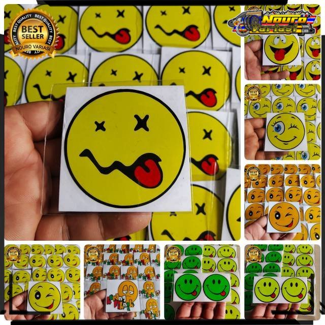 Jual COD stiker EMOTICON EMOT KARAKTER SMILE SEDIH BAHAGIA KETAWA ...