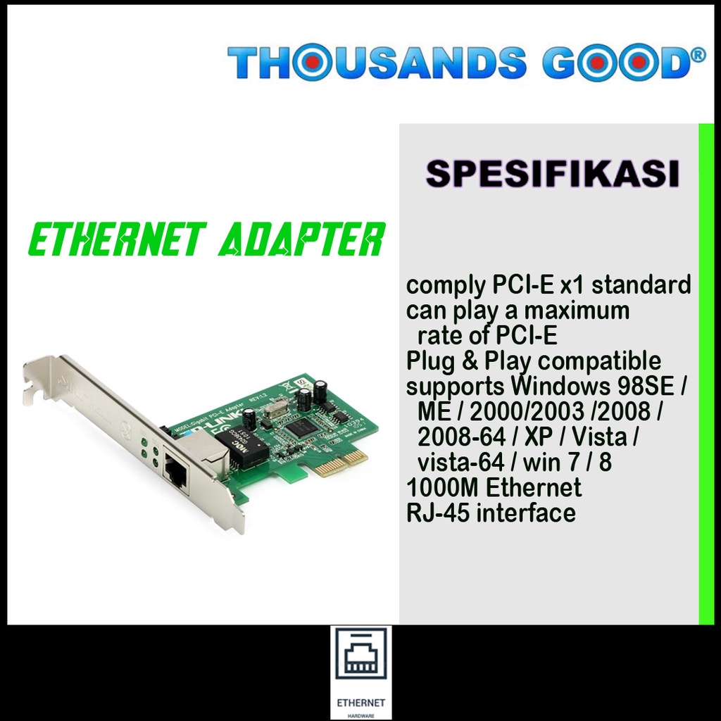 Jual PCI Express Lan Card -PCI E Ethernet Adapter | Shopee Indonesia