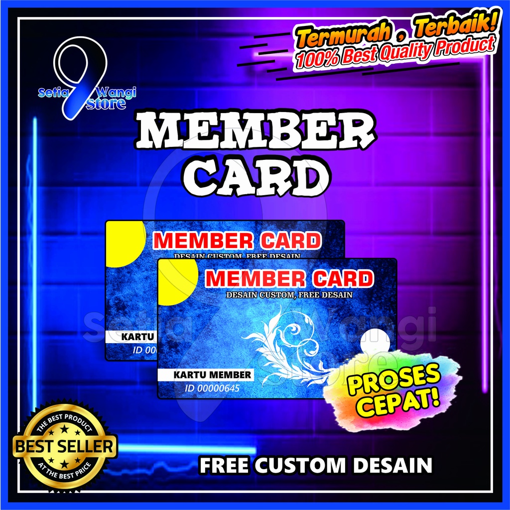 Jual Cetak Kartu Member Card Custom Free Desain | Shopee Indonesia