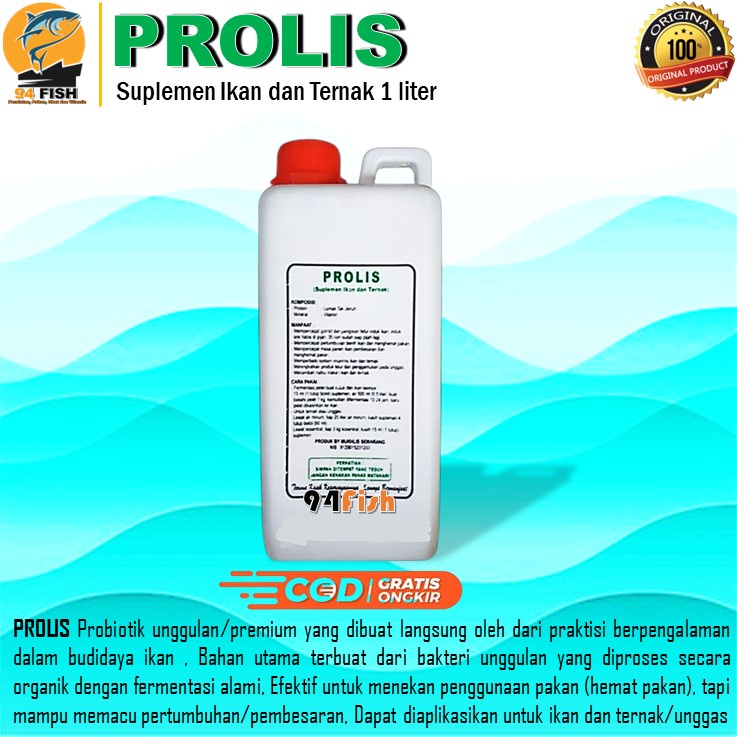Jual PROLIS Suplemen Ikan dan Ternak Yang Paling Efektif 1 Liter ...
