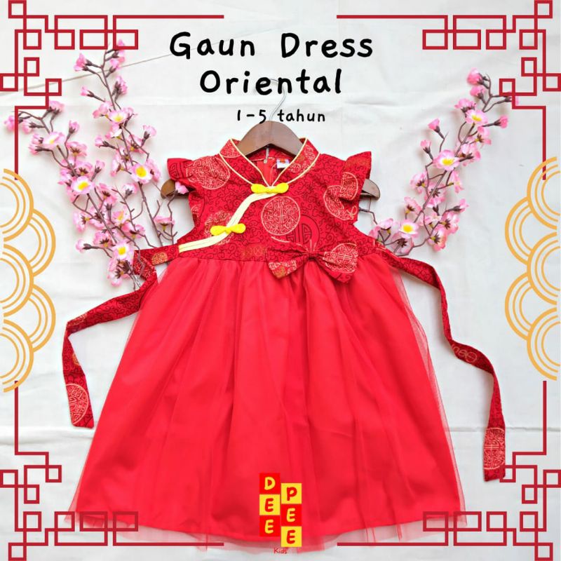 Jual CHEONGSAM IMLEK ANAK PEREMPUAN GAUN DRESS ANAK ORIENTAL | Shopee ...