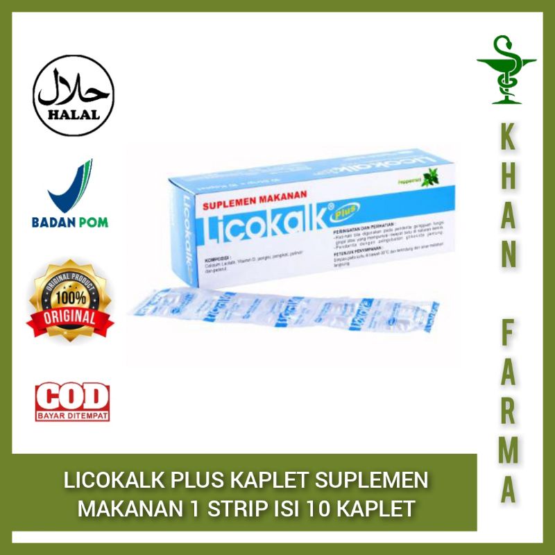 Jual LICOKALK PLUS LIKOKALK PLUS VITAMIN KALSIUM TULANG ANAK DEWASA ...