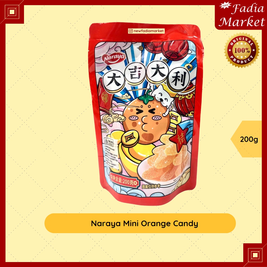 Jual Naraya Mini Orange Candy Permen Jelly Jeruk Kecil Imlek Sincia ...