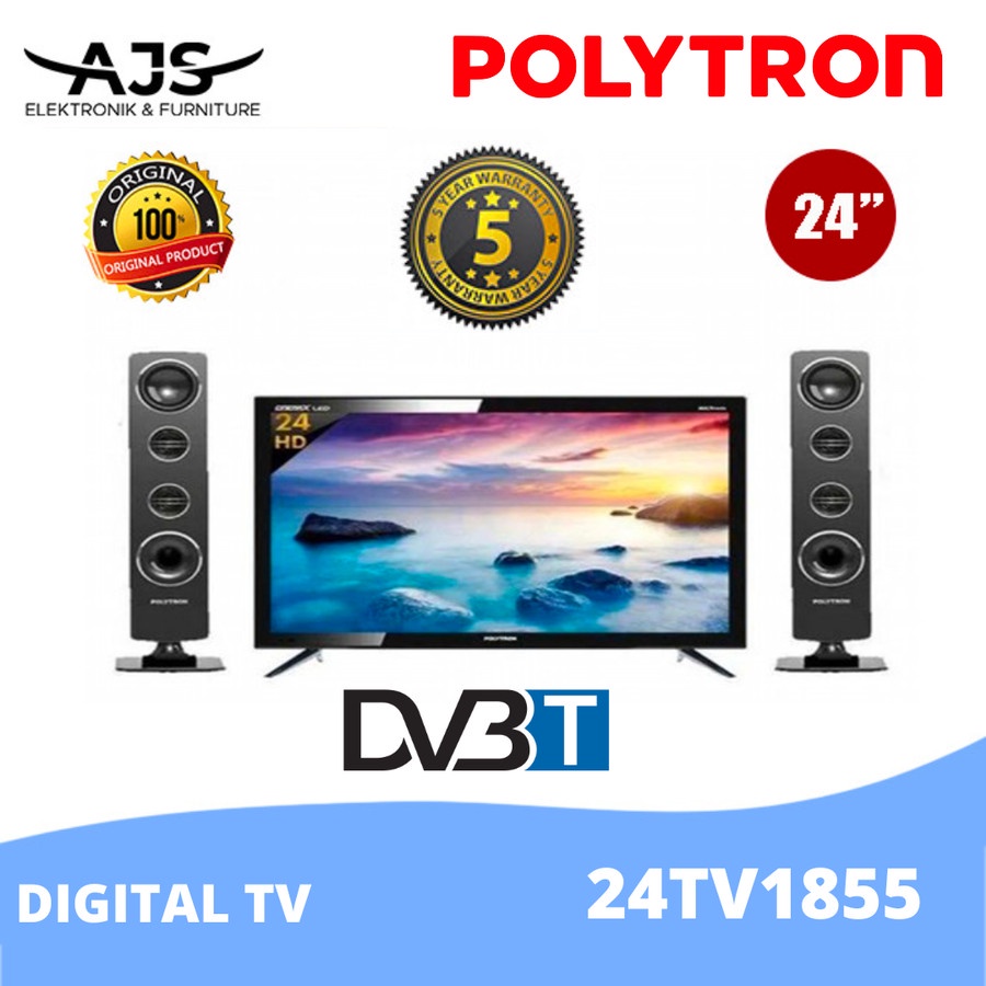 Jual TV POLYTRON Cinemax Digital TV 24 inch PLD 24TV1855 TOWER SPEAKER ...