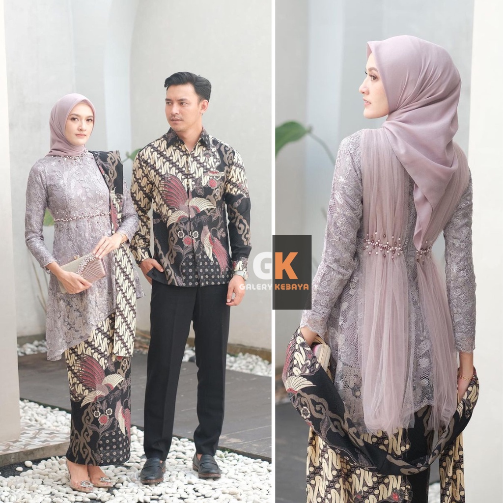 Jual Batik Kebaya Couple Zara Kebaya Wisuda Set Tunik Lamaran Tunangan ...