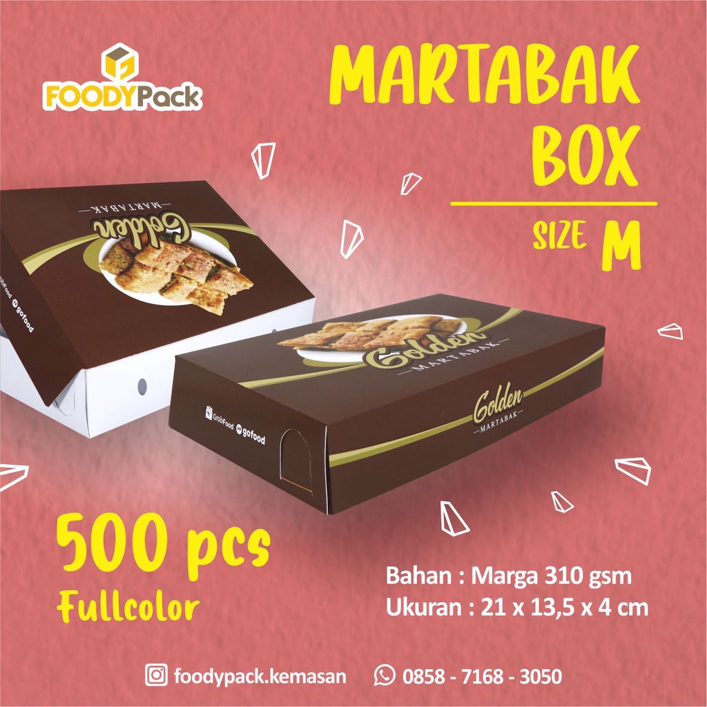 Jual [Custom Martabak box marga-M Fullcolor] Dus Makanan | Kemasan ...
