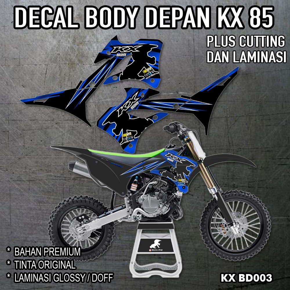 Jual DECAL BODY DEPAN KX 85 /GLOSY/PREMIUM/CUSTOM Sticker minimalis ...