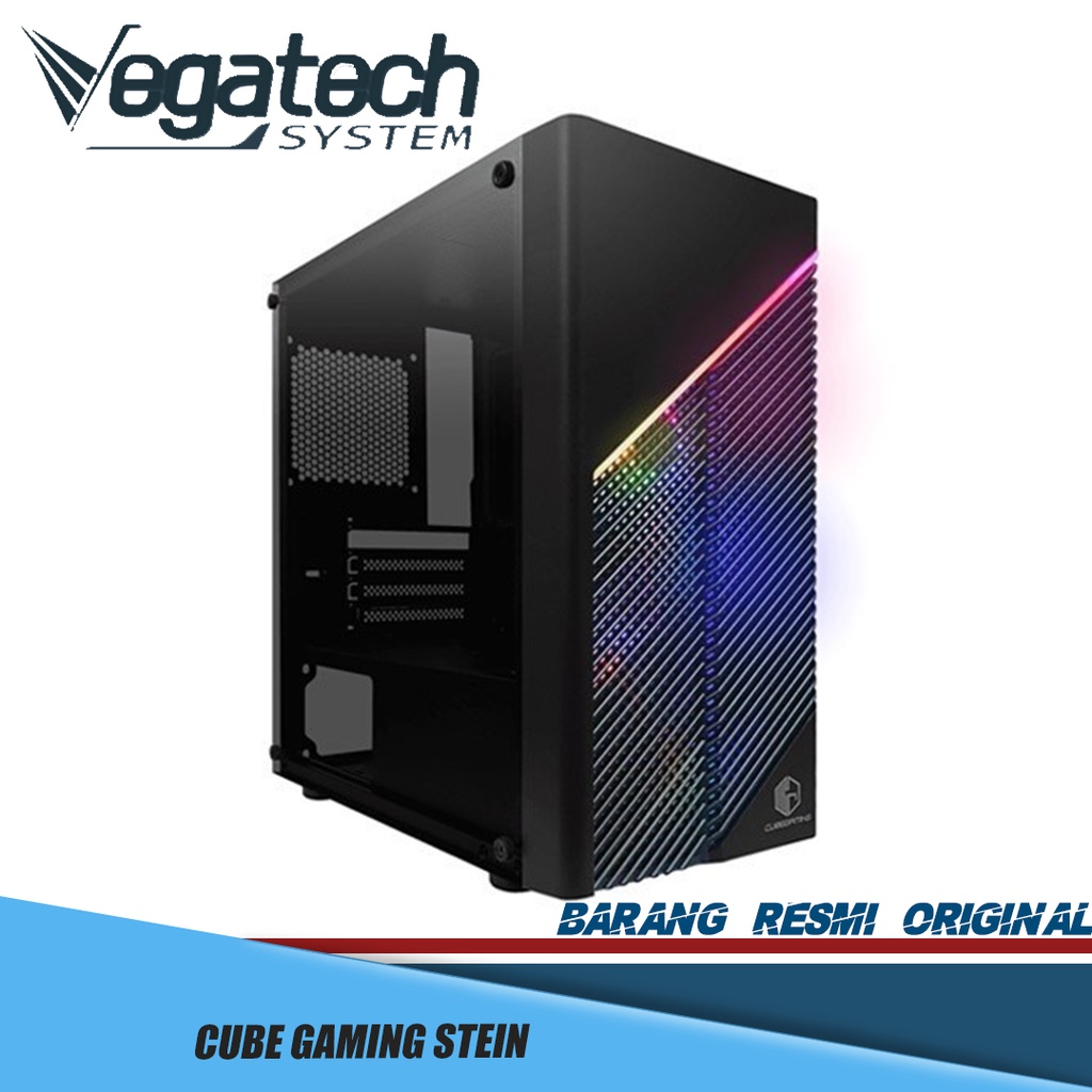 Jual Casing CUBE GAMING STEIN - mATX - SIDE GLASS- FREE 2 Fan Rainbow ...