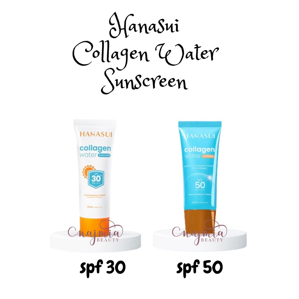 Jual HANASUI Sunscreen Collagen Water Spf 50 Spf 30 / hanasui suncreen ...