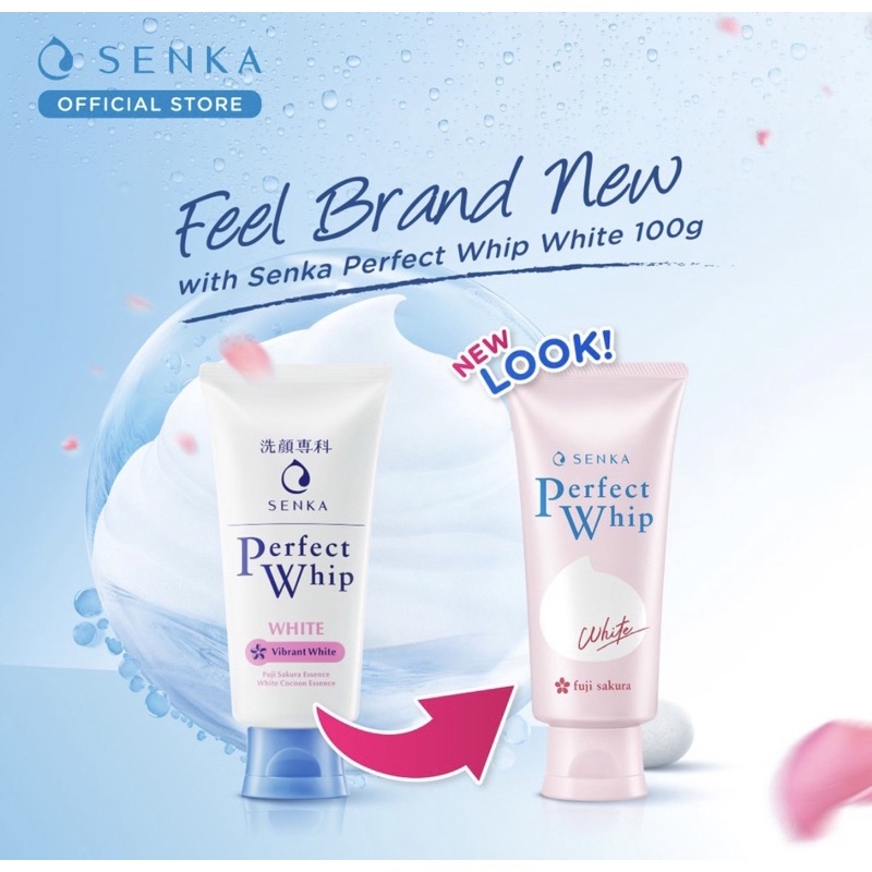 Jual SENKA PERFECT WHIP WHITE FUJI SAKURA 100 ML SABUN CUCI MUKA SENKA ...