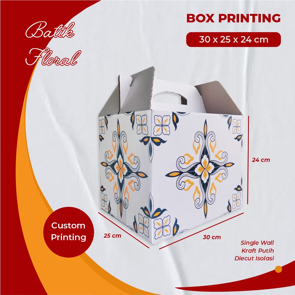 Jual Kardus Box Parcel Batik Flora - 30 x 25 x 24 cm Hampers/Packing ...