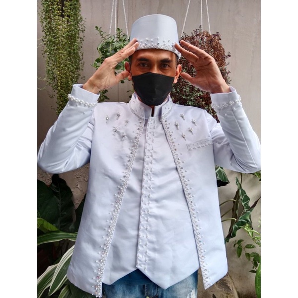 Jual beskap jas pengantin modern, beskap bapak besan, slop pengantin ...