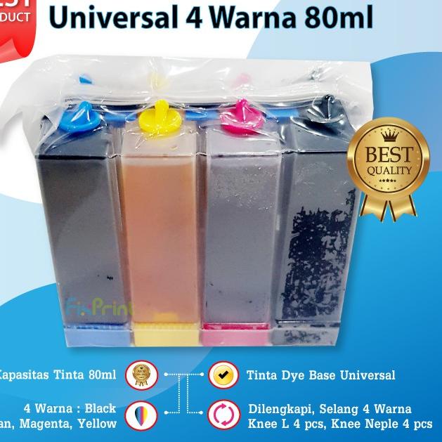 Jual Harga Bersahabat Tabung 4 Warna + Tinta Infus 80ml Modif Printer ...