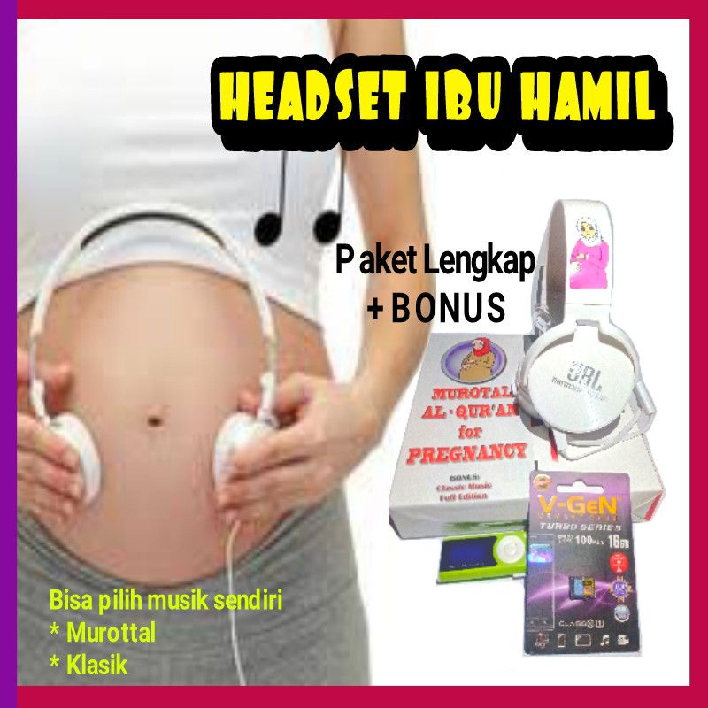 Jual Headset dan Musik Untuk Ibu Hamil Murottal atau Klasik Bisa Pilih ...